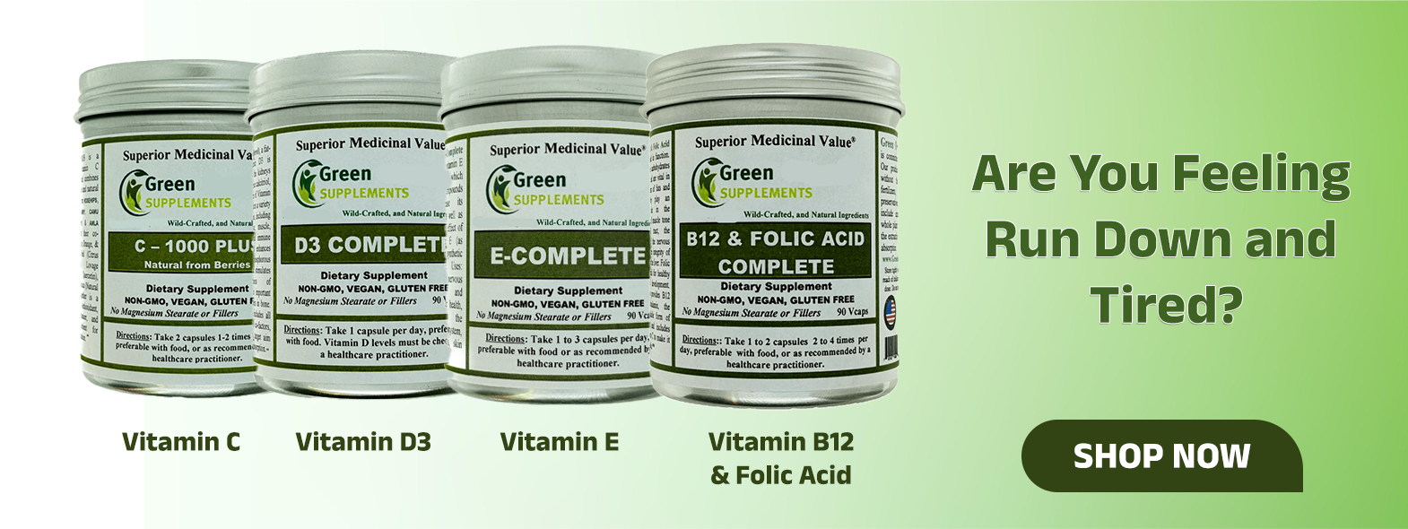 Organic Vitamins & Supplements Shop | Hand-Made in USA – Green Organic ...